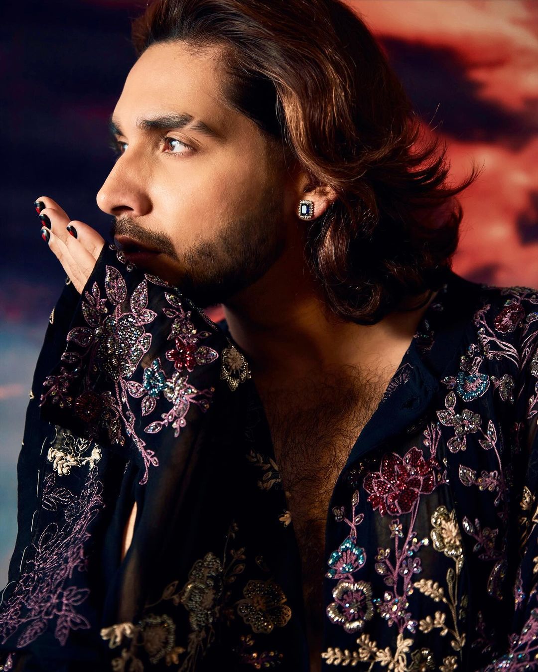 Siddharth Batra: A Floral Symphony of Regal Style and Long Hair Vibes ...