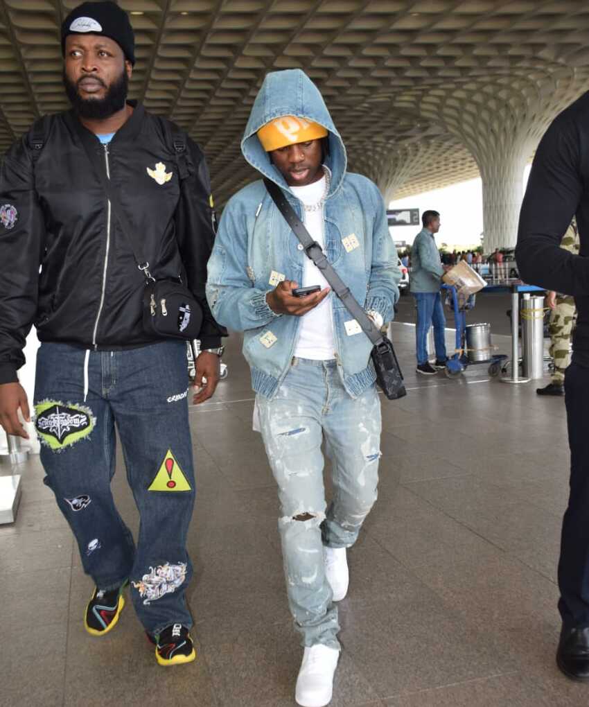 Rema Rocks Airport Look on Maiden India Tour