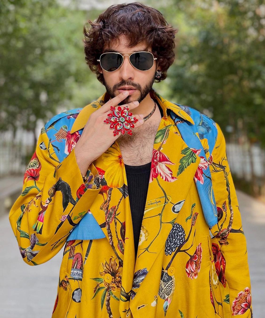 Fashion Redefined: Siddharth Flaunts His Floral Flair In A Yellow Court ...